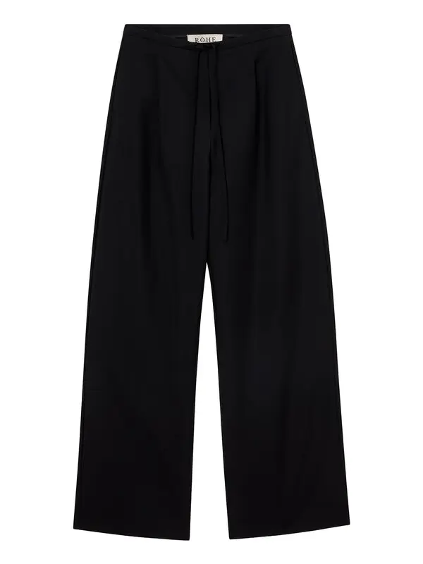 RÓHE Relaxed Drawstring Trousers - Black