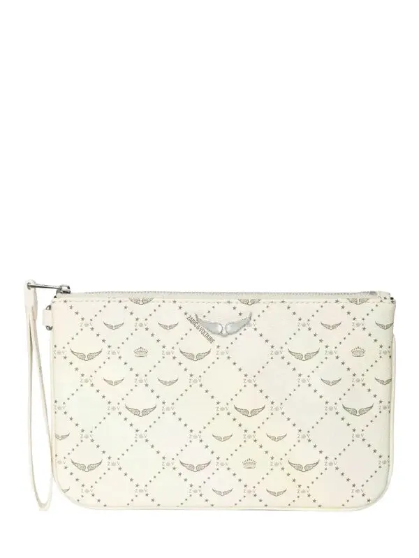 Zadig&Voltaire Monogrammed Clutch - White