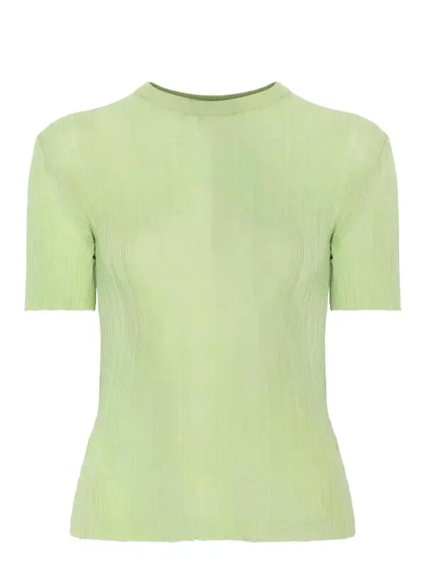 MANUEL RITZ Ribbed T-shirt - Green