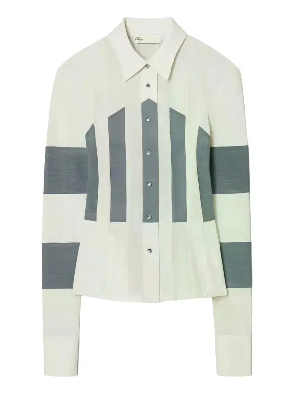 Tory Burch Striped Button-up Shirt - White