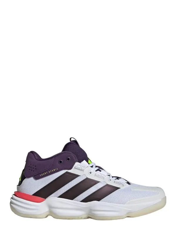 Adidas Court Stabil Indoor Shoes - Cloud White / Aurora Met. / Aurora Plum