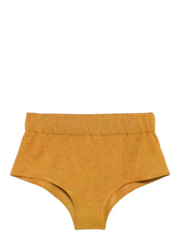 Federica Tosi Lurex Shorts - Yellow