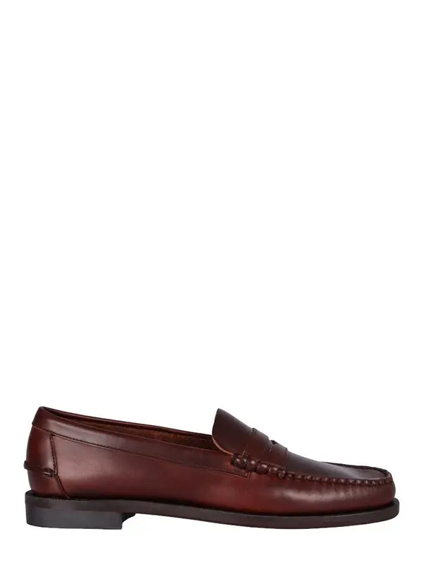 SEBAGO Dan Waxy Leather Loafers - Brown