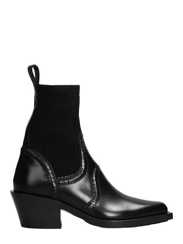 Chloé Nellie Low Heel Ankle Boots - Black