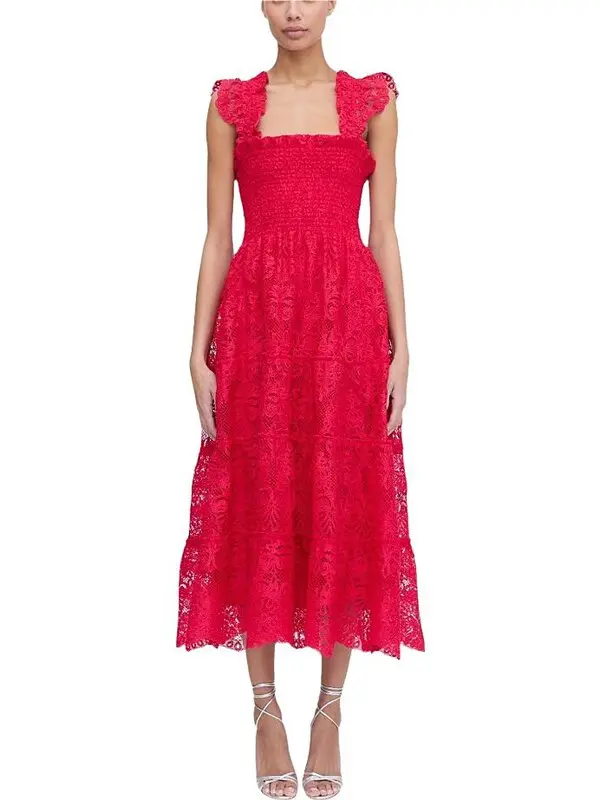 Hill House Home The Ellie Nap Dress - Cerise Lace
