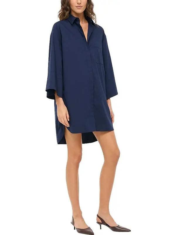Staud Nico Poplin Dress - Navy
