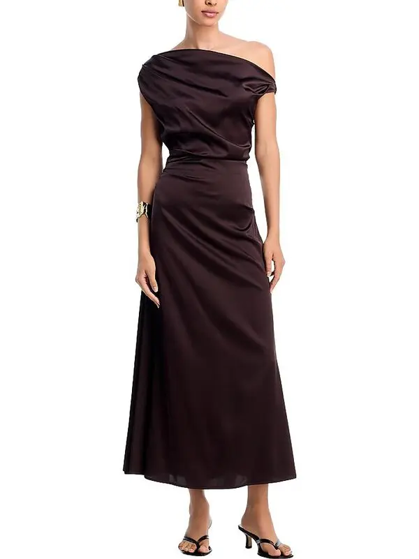 Staud Phare Silk Dress - Earth
