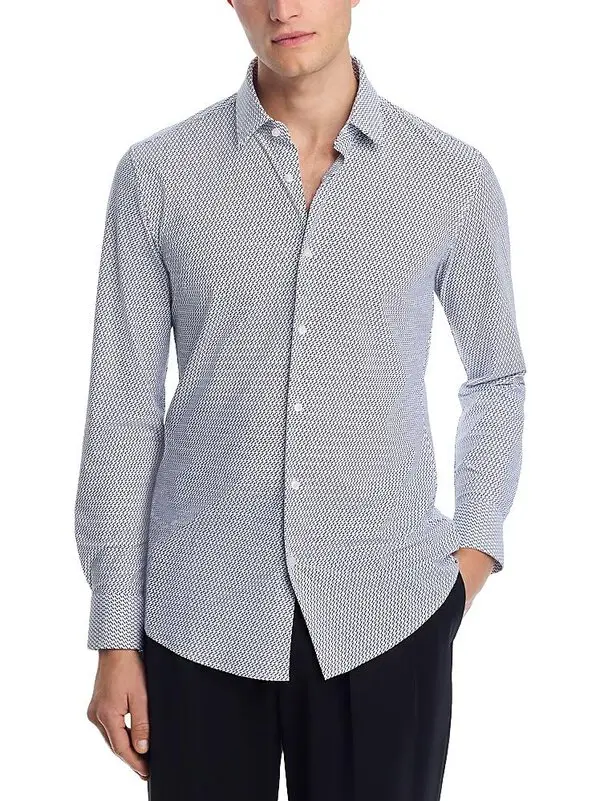 BOSS Performance Hank Slim Fit Shirt - Dark Blue