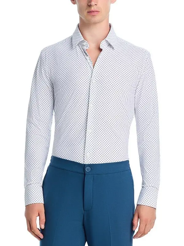 BOSS Performance Hank Slim Fit Shirt - Light Pastel Blue
