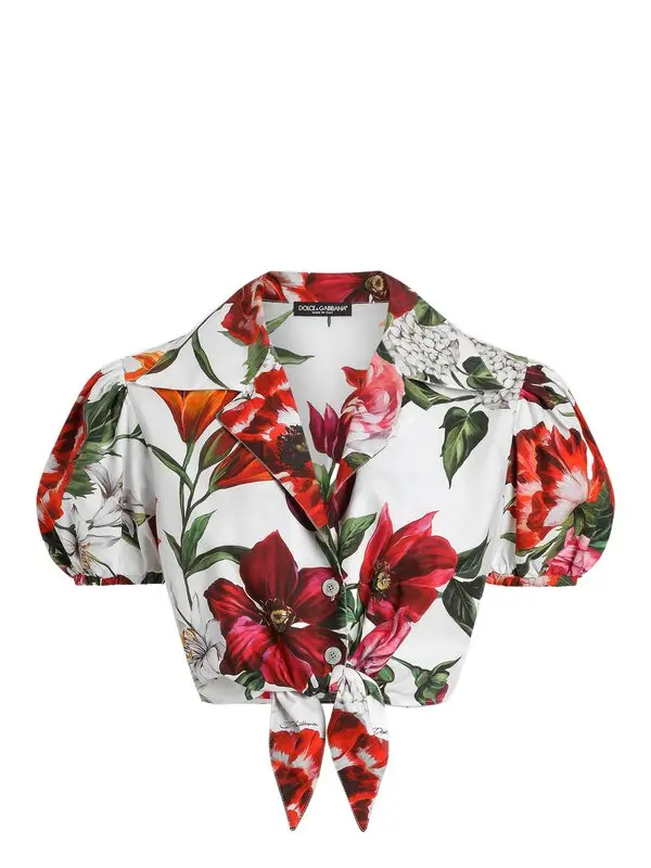 Dolce & Gabbana Floral- Poplin Shirt - Print