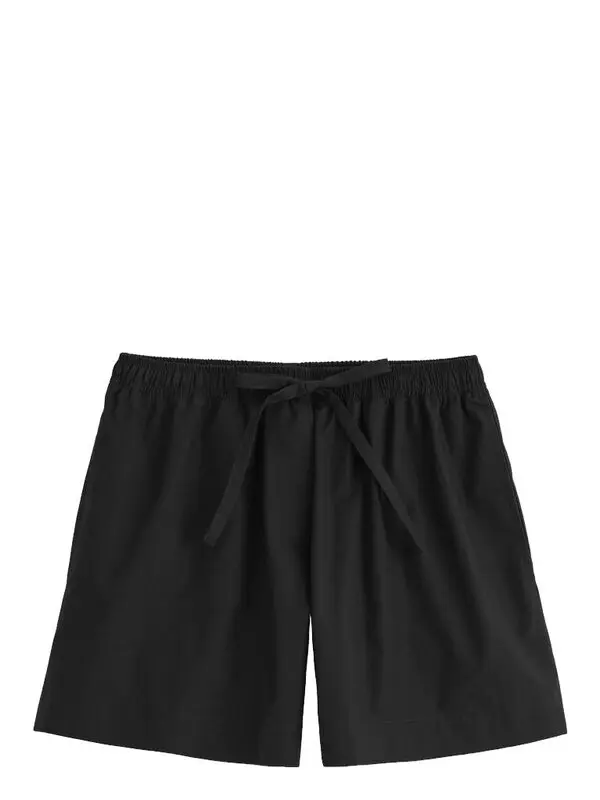 Cos Cotton Drawstring Shorts - Black