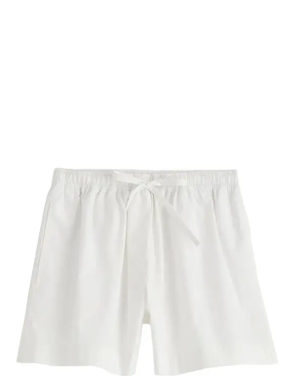 Cos Cotton Drawstring Shorts - White