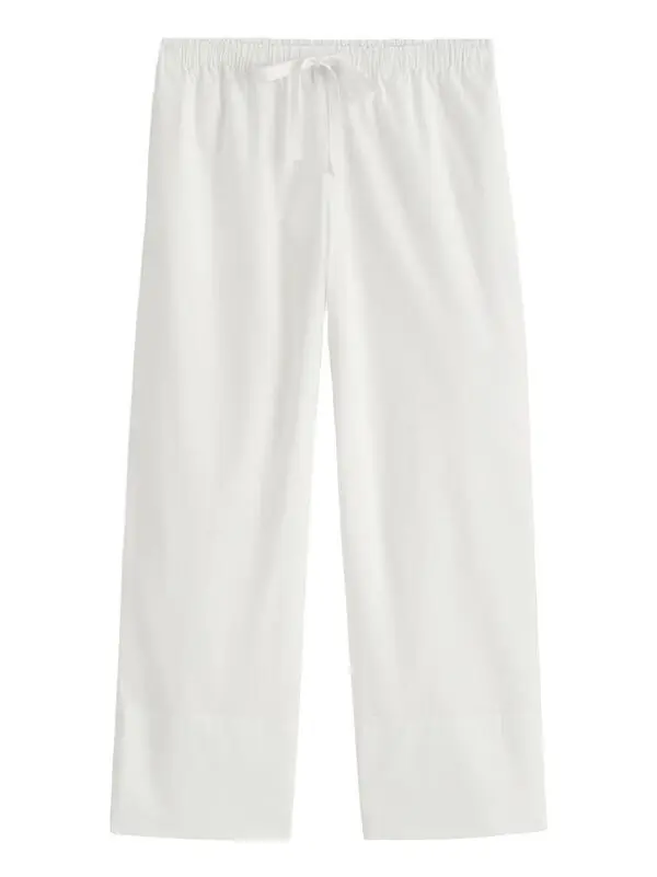 Cos Cotton Drawstring Trousers - White