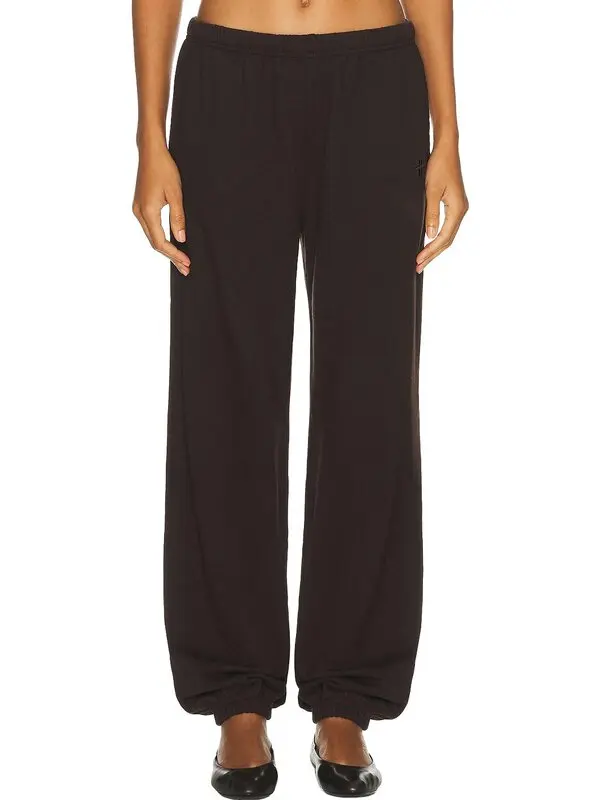 Eterne Boyfriend Lightweight French Terry Pocket Sweatpant - Espresso