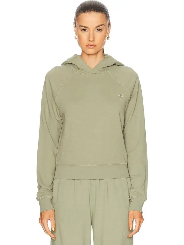 Eterne Shrunken Lightweight French Terry Hoodie - Sage