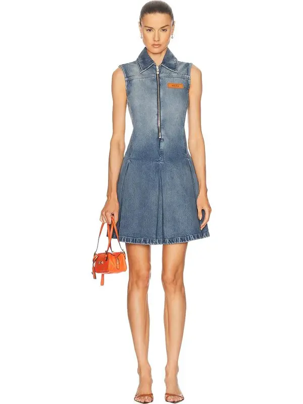 Versace Denim Mini Dress - Medium Blue