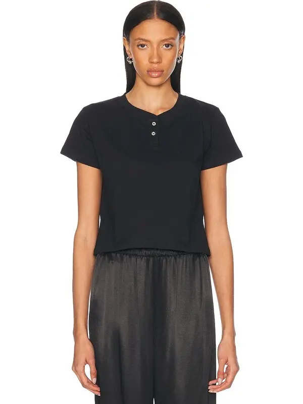 LESET Margo Henley Tee - Black