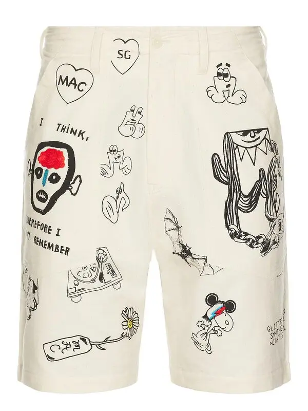 KARDO X Monitaly Tattoo Shorts - Khadi