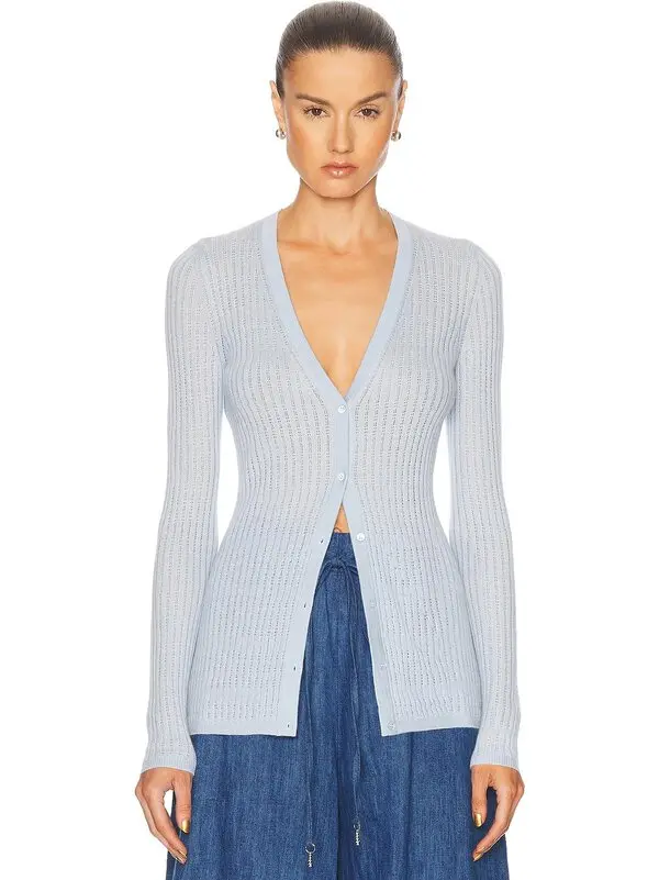 Gabriela Hearst Emma Cardigan - Light Blue