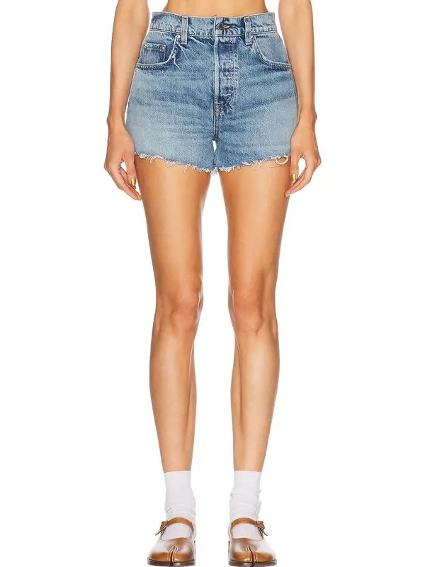 GRLFRND Charlie Baggy Denim Cut Off Shorts - Beverly Blvd
