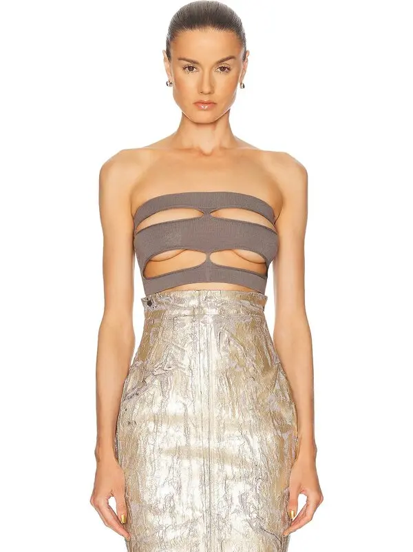 Rick Owens Tanja Bandeau Top - Dust