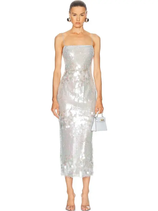 Retrofete Alana Sequined Dress - Ice Blue