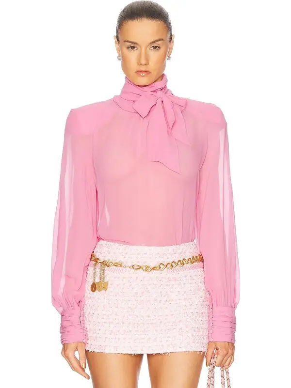 ROWEN ROSE Long Sleeve Top - Pink
