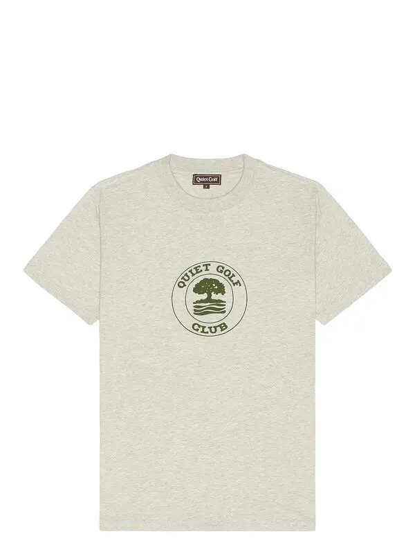 QUIET GOLF Quiet Oak Tee In Light Grey - Ash