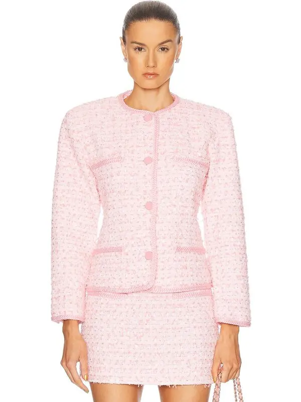 ROWEN ROSE Tweed Jacket - Pink