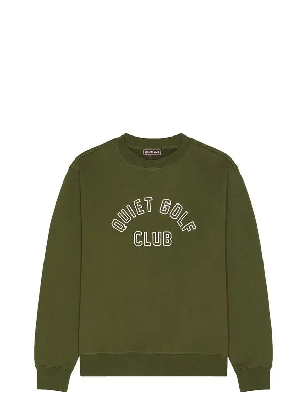 QUIET GOLF Qgc Crew Neck Sweatshirt - Olive
