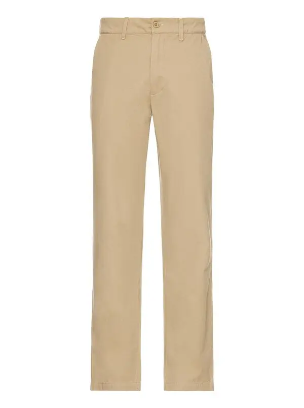 QUIET GOLF Monogram Chino Pant In Beige - Tan