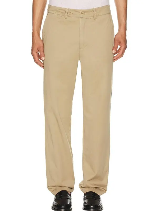 QUIET GOLF Monogram Chino Pant In Beige - Tan