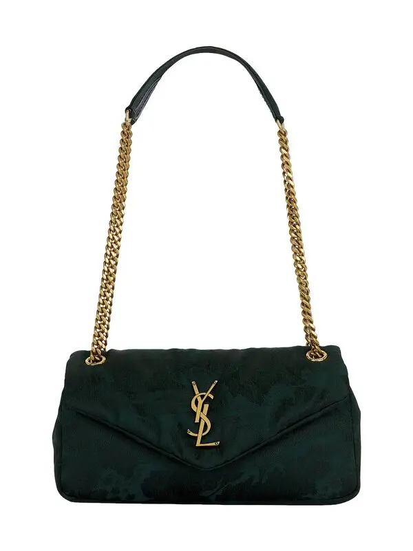 Saint Laurent Small Calypso Chain Bag - Emerald Stone