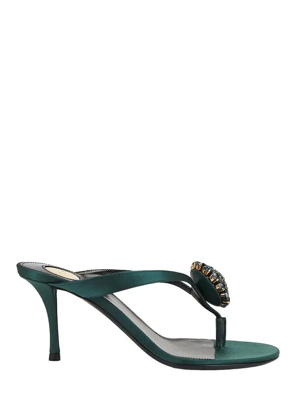 Saint Laurent Bridget Sandal - Glass Bottle Green