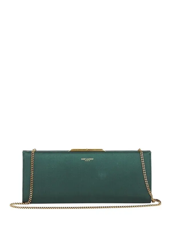 Saint Laurent Small Midnight Pochette - Verde Scuro