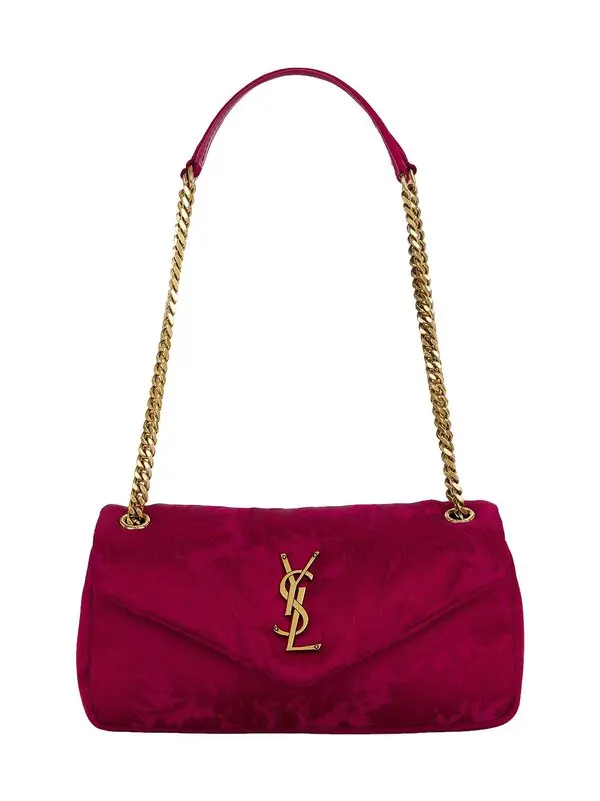 Saint Laurent Small Calypso Chain Bag - Red Berries