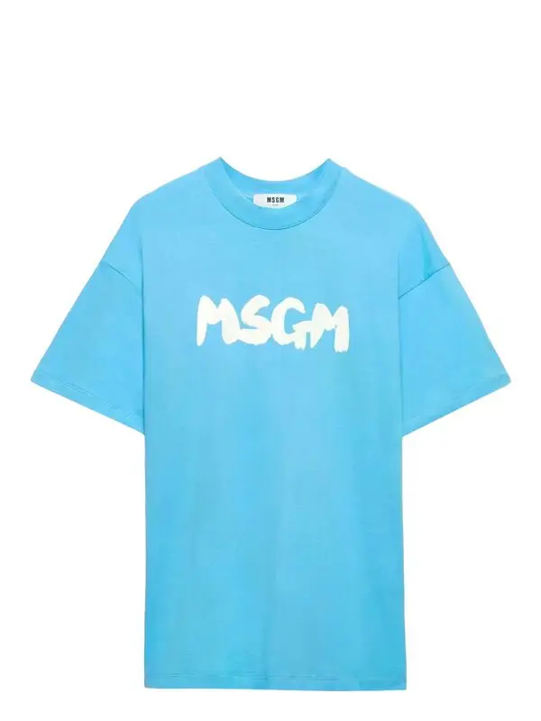 MSGM Logo-print T-shirt - Blue