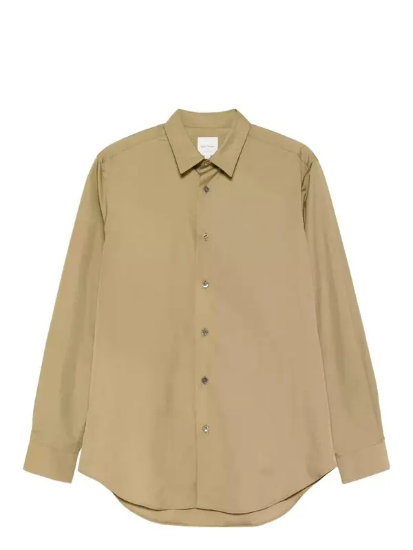 Paul Smith Charm-button Cotton Shirt - Green