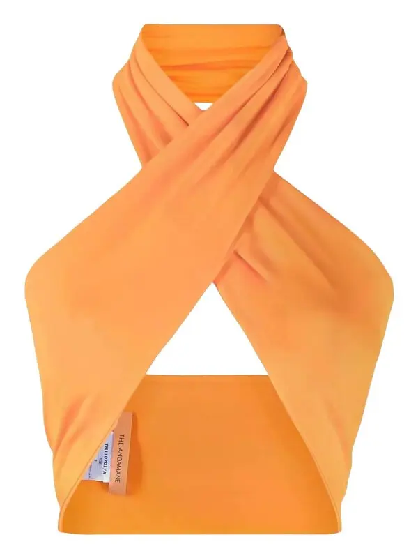 Andamane Jasmine Halterneck Top - Orange