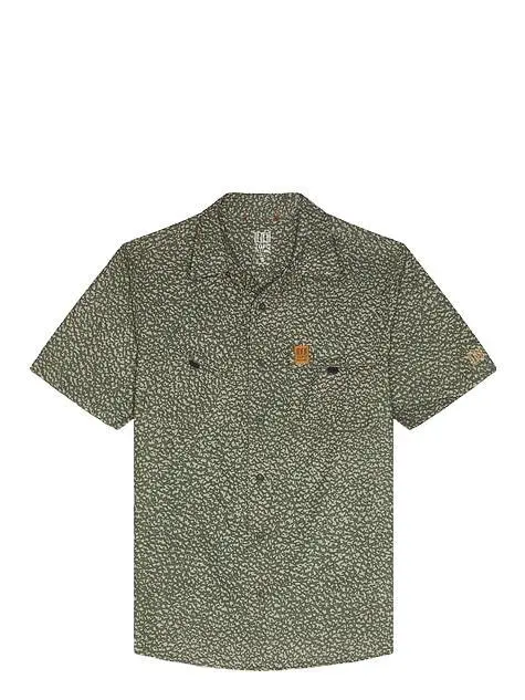 TOPO DESIGNS Retro River Shirt In Army - Crackle Beetle
