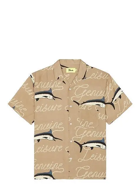 DUVIN DESIGN Dolphin Leisure Button Up Shirt - Brown