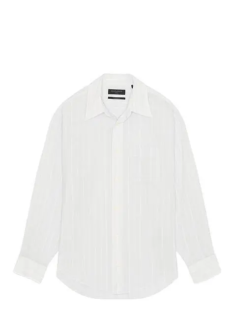 ALLSAINTS Holme Long Sleeve Shirt In Baby Blue - Willow Blue