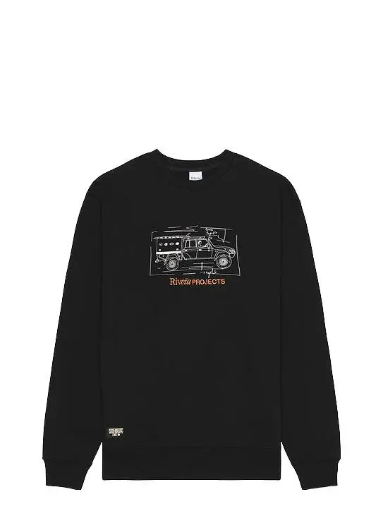 RIVVIA PROJECTS Off Road Crew Sweatshirt - Black