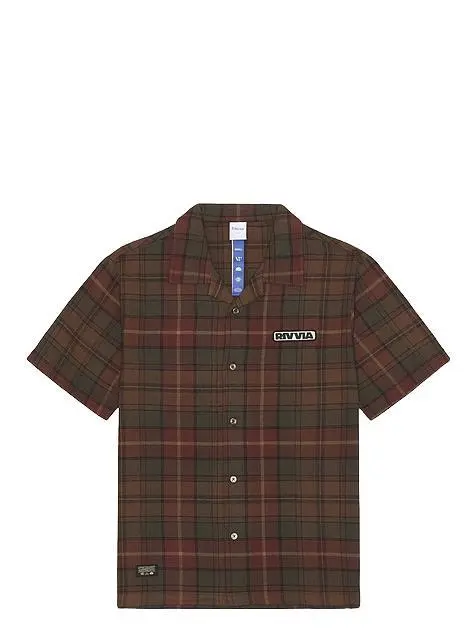 RIVVIA PROJECTS Vv Plaid Shirt In Burgundy,green - Black & Brown