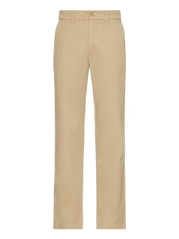 QUIET GOLF Monogram Chino Pant In Beige - Tan