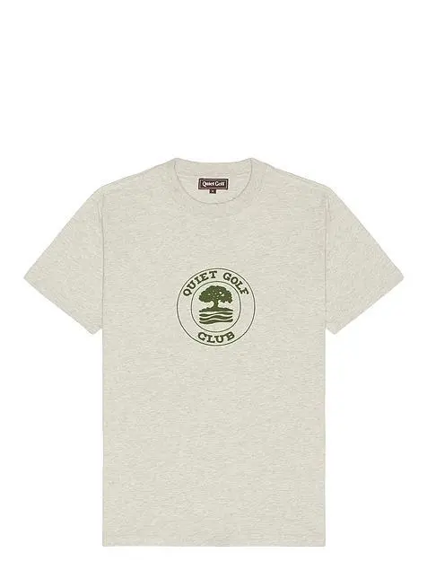 QUIET GOLF Quiet Oak Tee In Light Grey - Ash