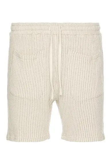 KROST Striped Knit Shorts - Egret