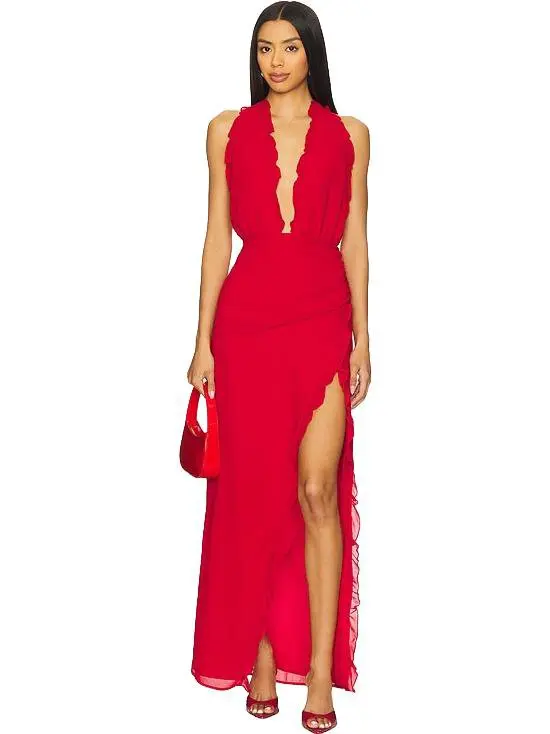 MORE TO COME Estrella Maxi Dress - Red