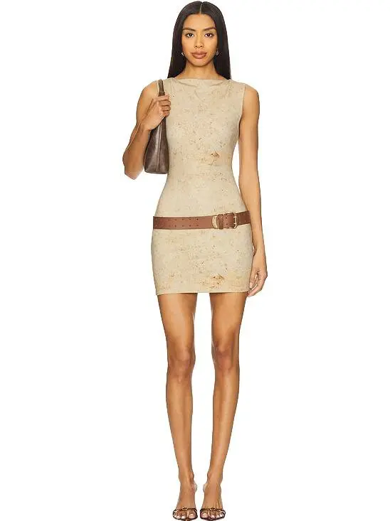 Lioness Golden Hour Mini Dress - Travertine