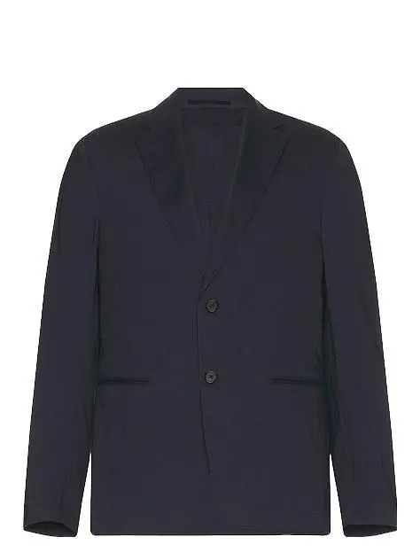 Theory Stretch Linen Clinton Blazer In Navy - Eclipse